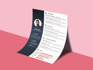 Free Corel Draw CV/Resume Template with Clean Look