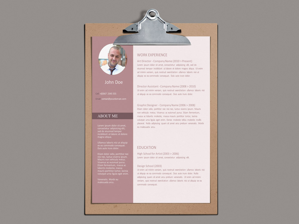 Modern Office Resume - Free Modern Word Resume Template