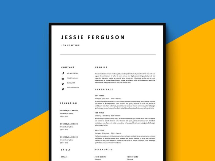 Free Storyboard Artist Resume Template with Clean and Professional Look