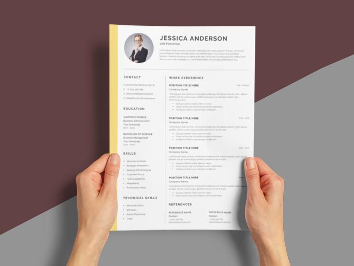 Free Multicolor Resume Template with Three Colors Option