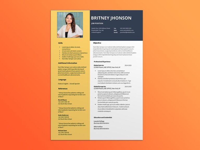 Michael Resume - Free Resume Template with Matching Cover Letter page