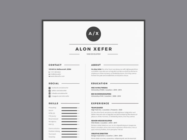 Free Storekeeper Resume Template in Simple Design