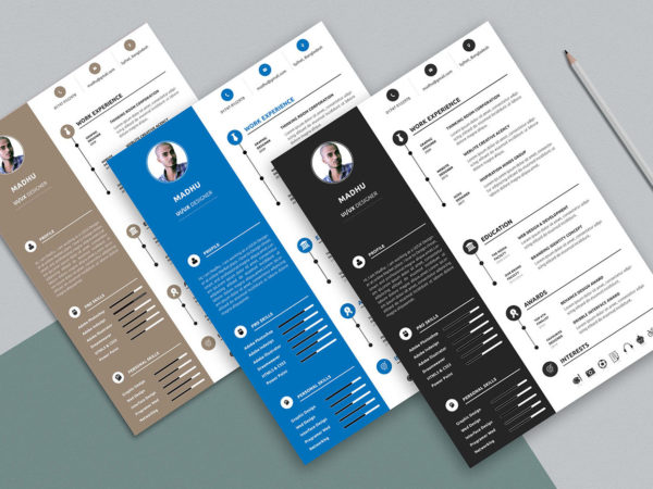 Free Modern Personal Resume with professional Design