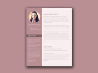 Free Word Resume Template with Chic Design