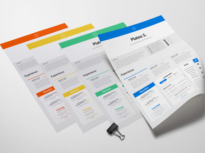 Alex Resume Template - Free MS Word Resume Template with Cover letter Page