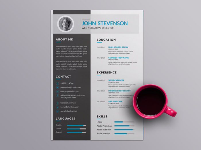 Free Arabic Resume Template with Professional Design