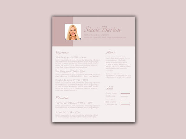 Female Resume Template - Smashresume