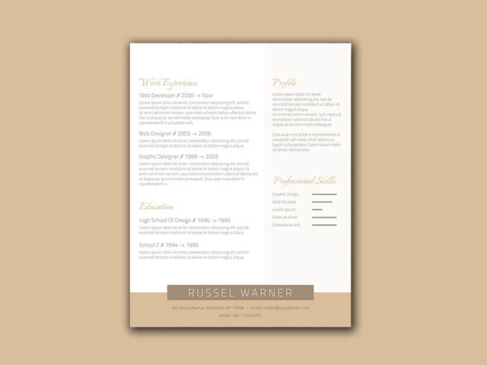 Free Universal Resume Template for Any Job Opportuniy
