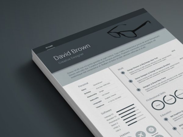 Free Corel Draw Resume Template in CDR File format