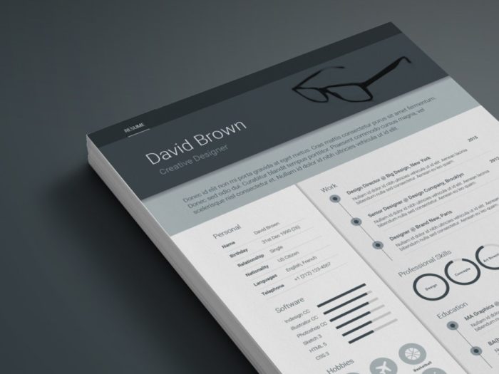 Free Corel Draw Resume Template in CDR File format