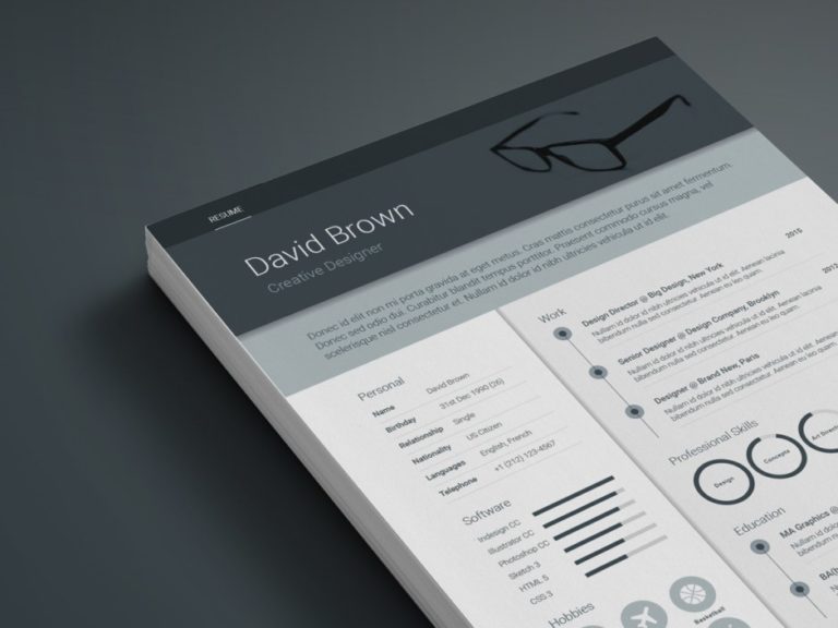 Free Corel Draw Resume Template in CDR File format