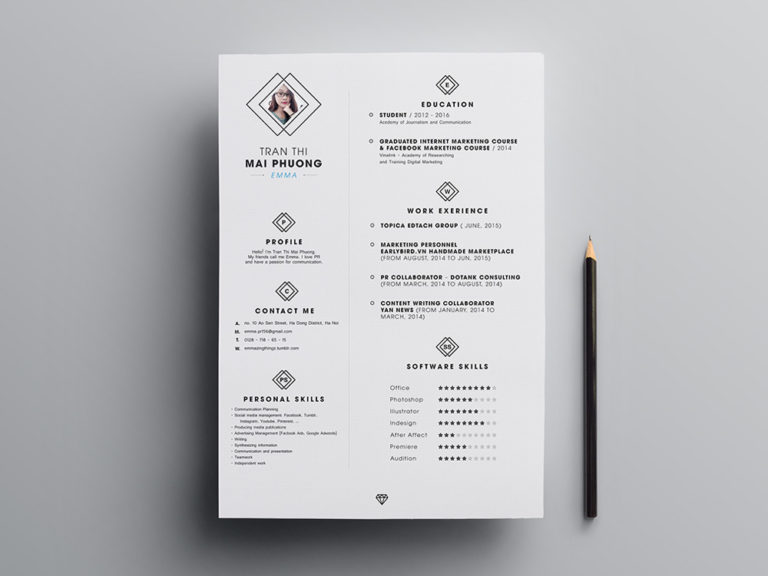 Minimal Elegant Resume - Smashresume