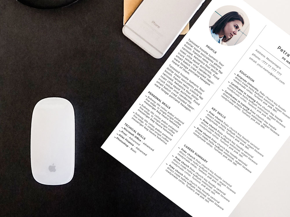 Free Simple CV Template with Clean and Professional Design