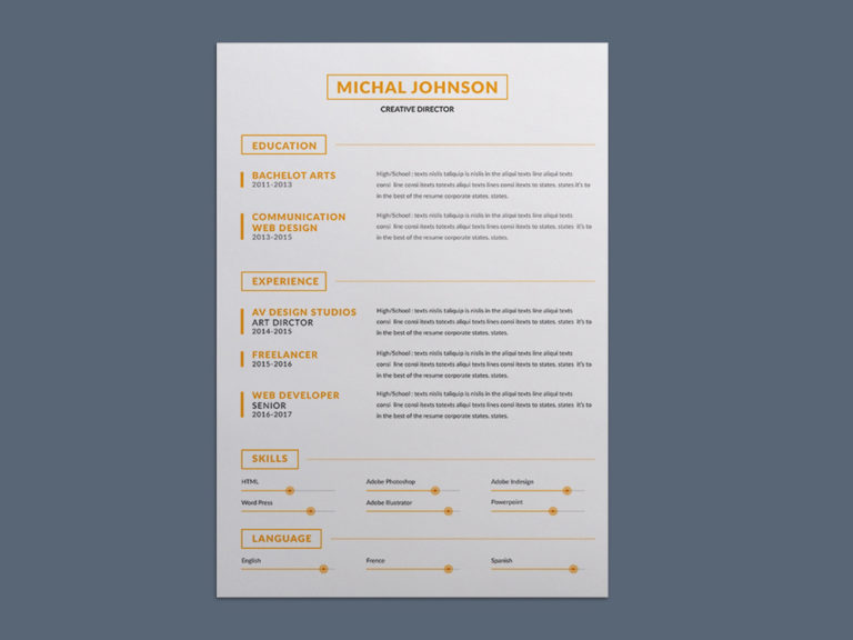 Simple Clean CV Template - Smashresume