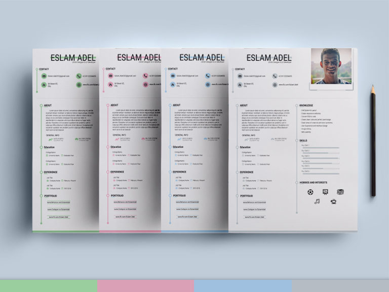 Free Junior Designer Resume Template with Simple Design