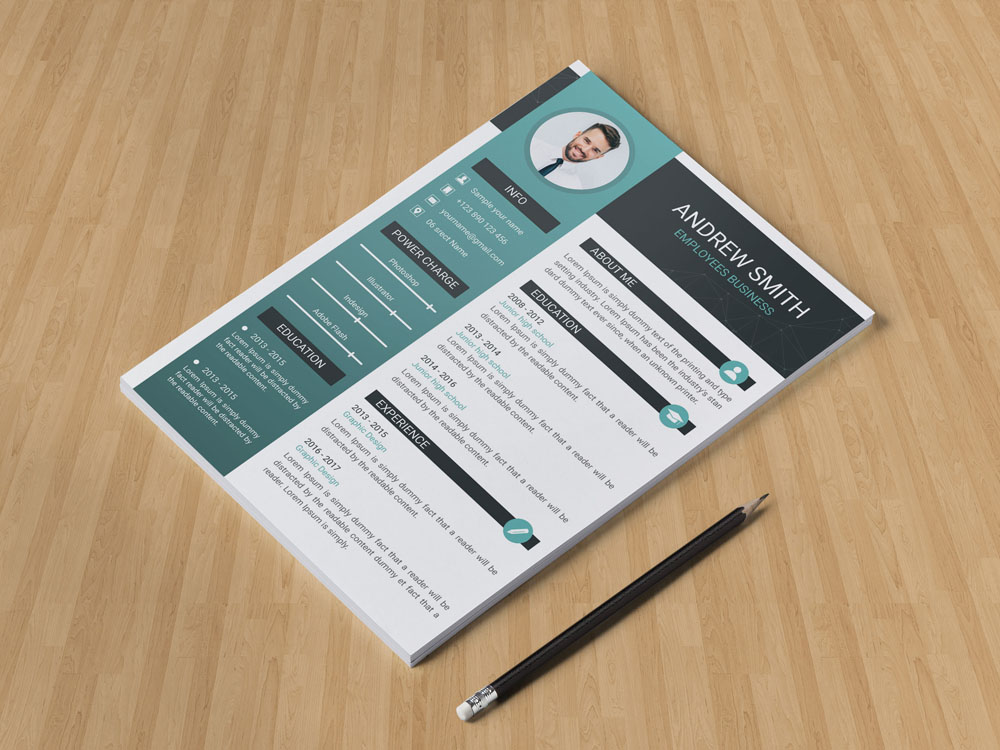 Free Elegant Resume Template with Formal Style Design