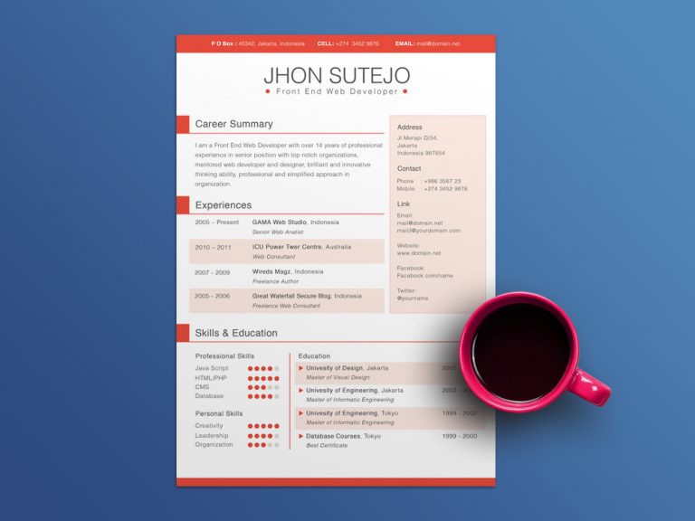 Michael Resume - Free Resume Template with Matching Cover Letter page
