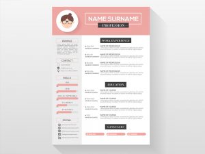 Free Feminine CV Template with Beautiful Design