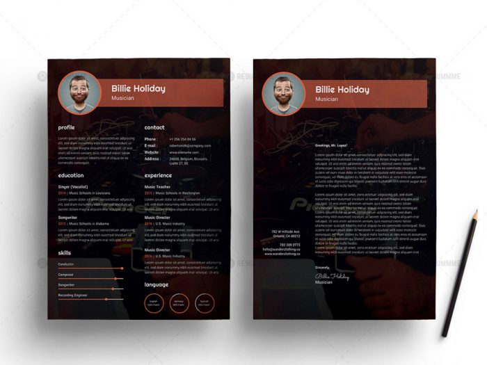 Free Musician Resume Template