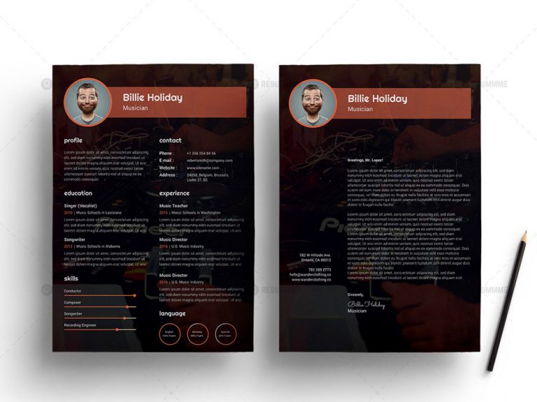 Free Musician Resume Template