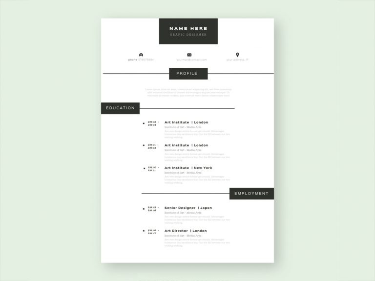 Free ATS Friendly Resume Template for Fresh Graduate