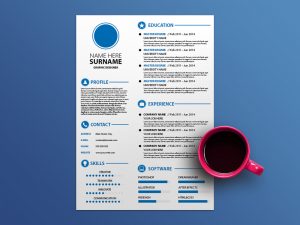 Free White CV Template with Simple Design