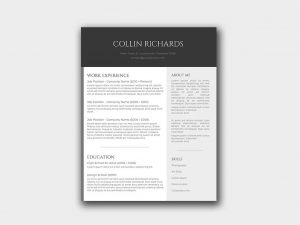 Free Modern and Trendy CV Template with Simple Design