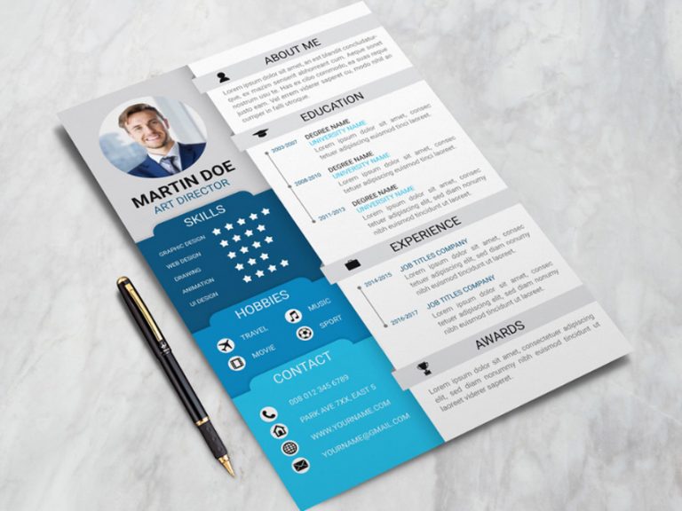Free Personal Profile CV Template with Simple Design