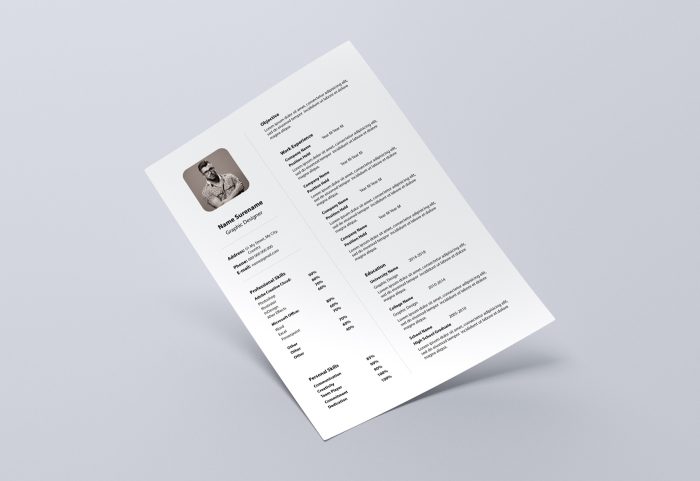 Free Super Simple Resume Template with Elegant Design