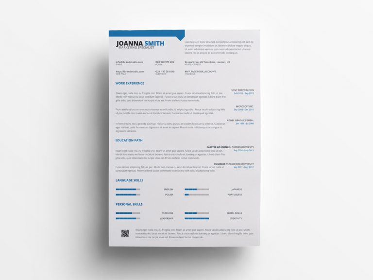 Free ATS Friendly Resume Template for Fresh Graduate