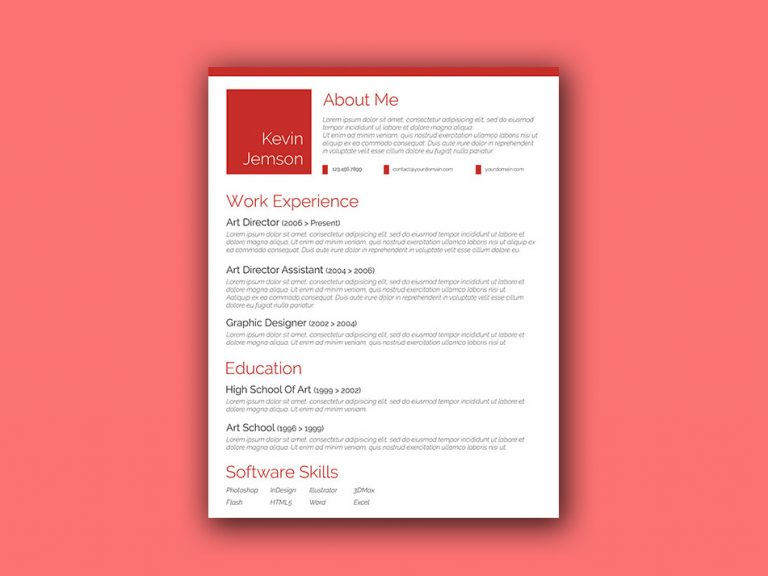 Free ATS Friendly Resume Template for Fresh Graduate