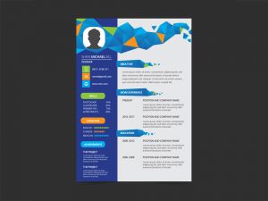 Shian Resume - Free Geometric Resume Template with Flat Style Design