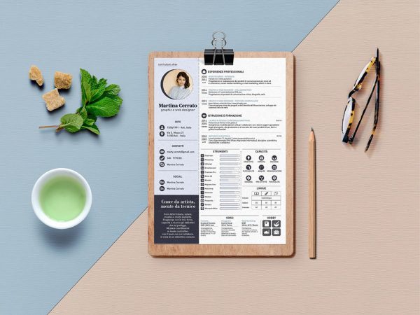 Free Cartoon Resume Template with Creative Design