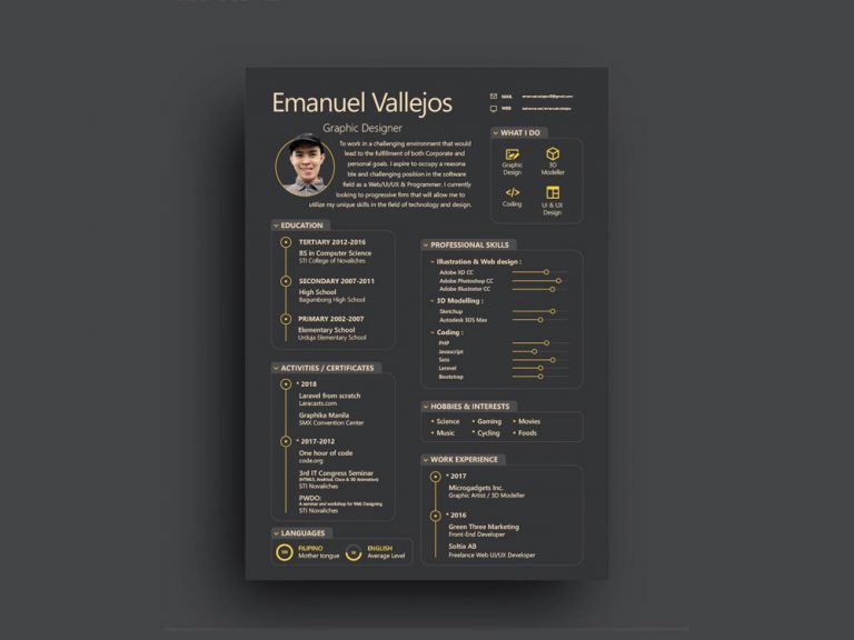 Aman Resume - Free Professional CV/Resume Template with Creative Look
