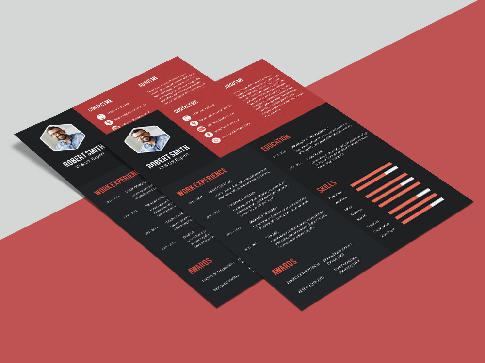 Free Creative Elegant CV Template with Professional Design