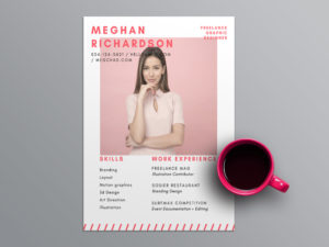 Free Bright Pink Resume Template with Feminine Design