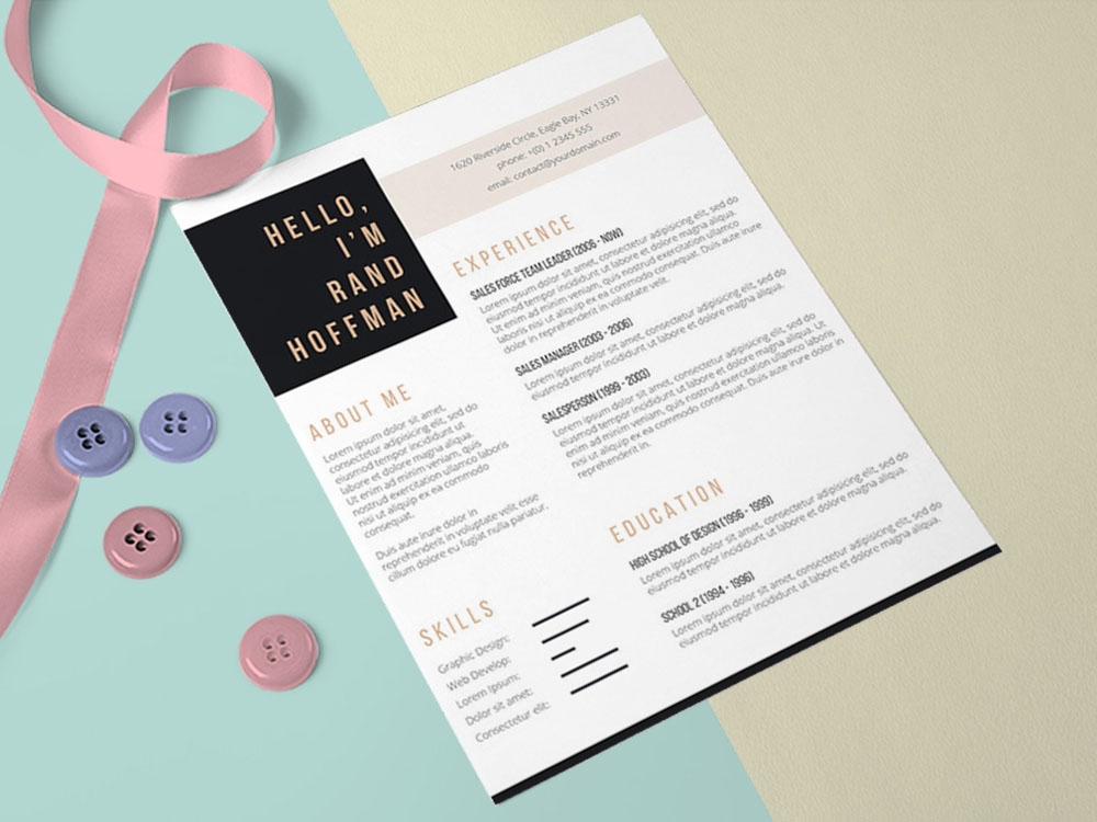 Hoffman Resume - Free Elegant Word Resume with Professional Look