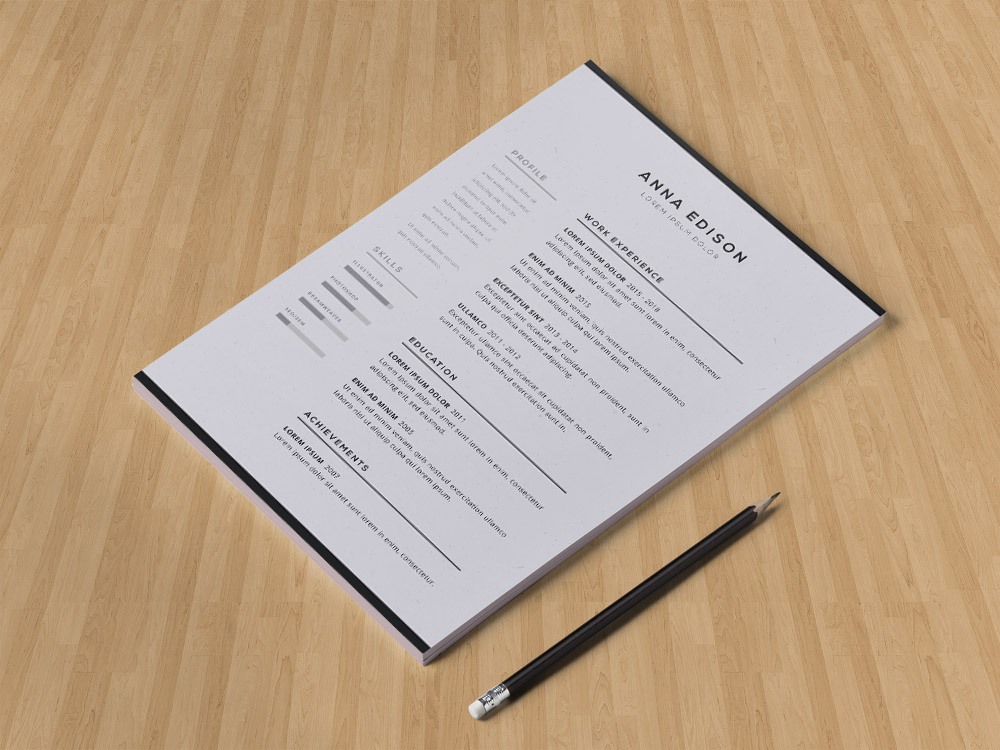Free Super Simple CV Template with Elegant Design