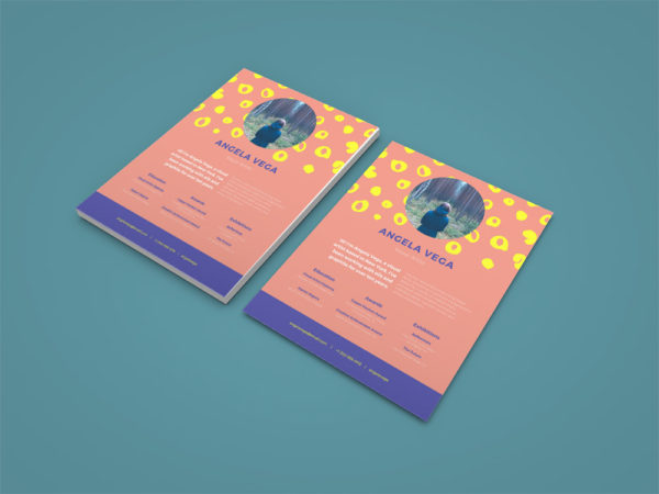 Free Visual Artist Resume Template with Stylish Design