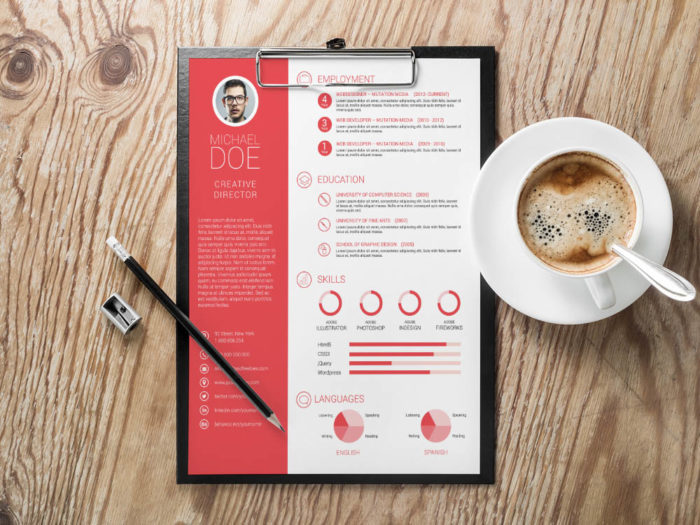 Free Cartoon Resume Template with Creative Design