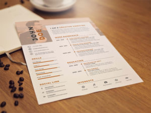 Alex Resume Template - Free MS Word Resume Template with Cover letter Page