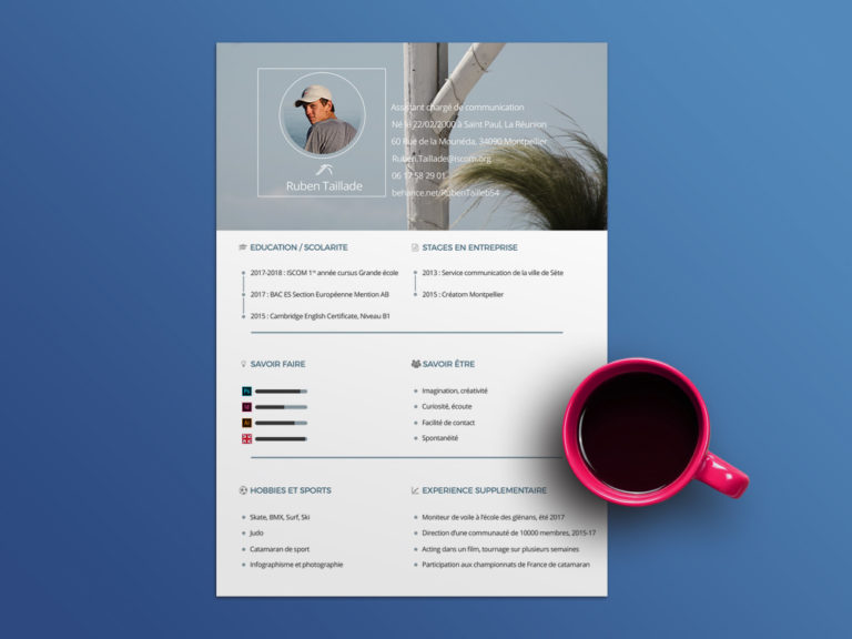 Free Girl Resume Template with Feminine Look