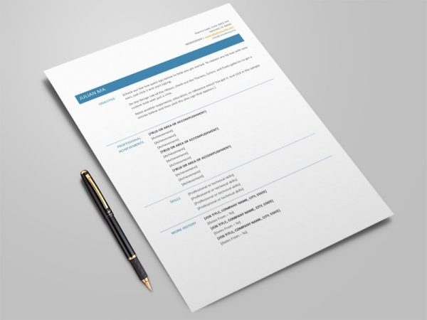 Free ATS Friendly Resume Template for Fresh Graduate