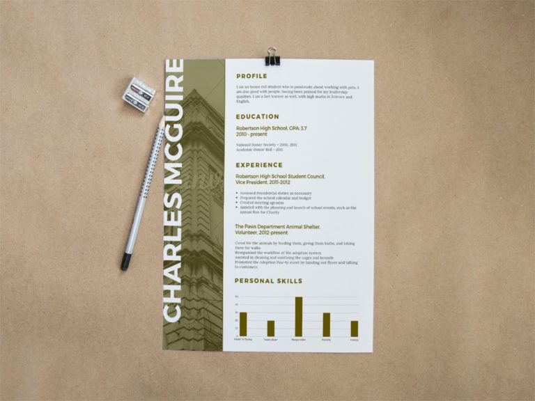 Free Scholarship Resume Template for Education Related Jobs