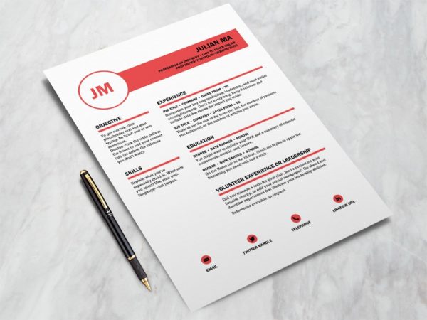 Free Arabic Resume Template with Professional Design