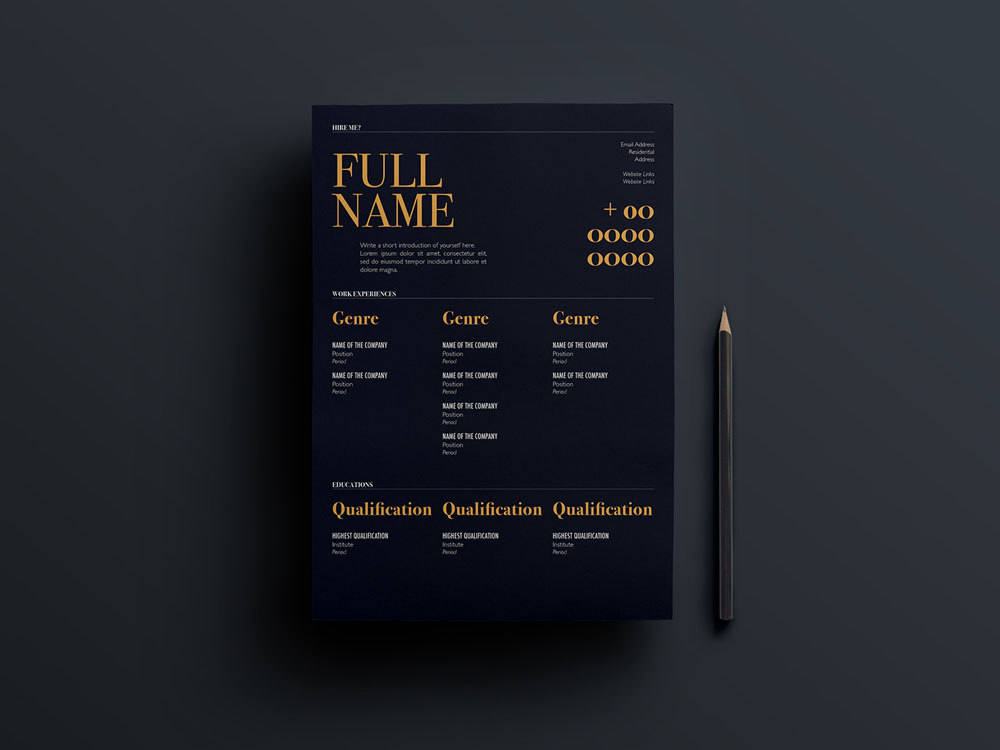 Free Creative Minimalist Resume Template for Job Seeker