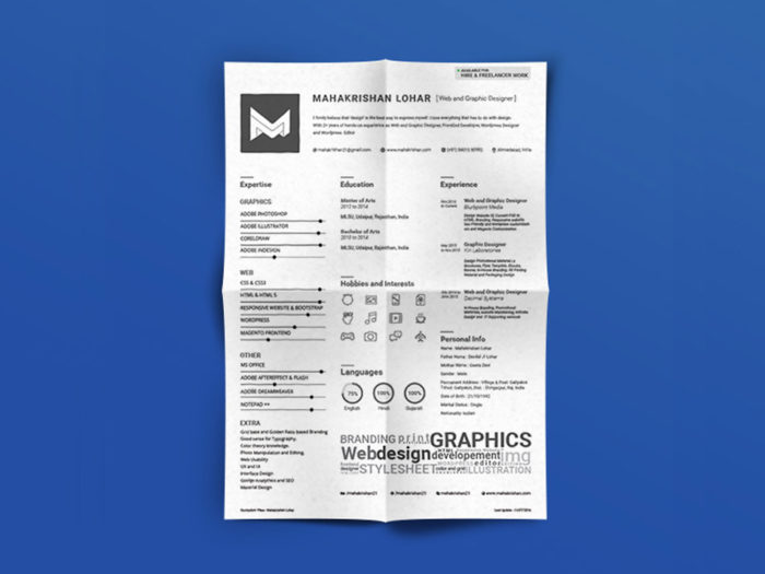 Free Abstract Resume Template for Job Seeker