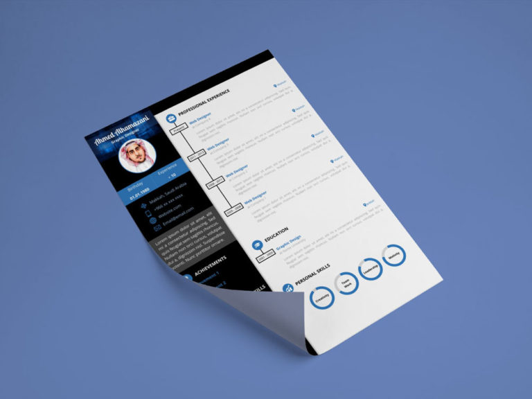 Free Arabic Resume Template with Professional Design
