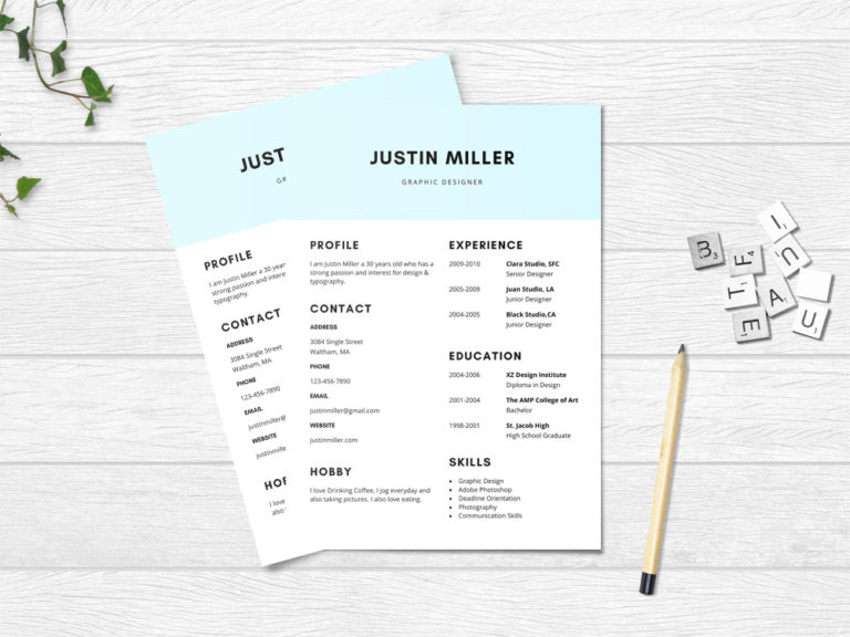 Michael Resume - Free Resume Template with Matching Cover Letter page