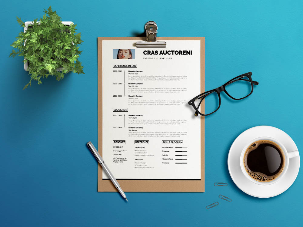Free Business Timeline Resume Template with Cover Letter Page